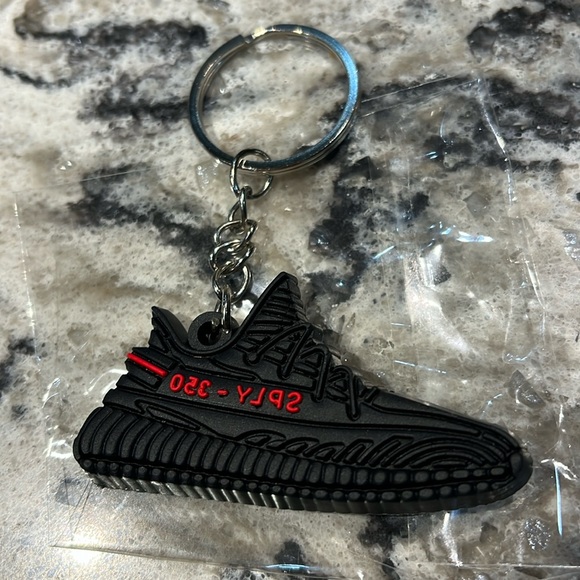 adidas | Accessories | Yeezy Black And Red Rubber Shoe Keychain | Poshmark